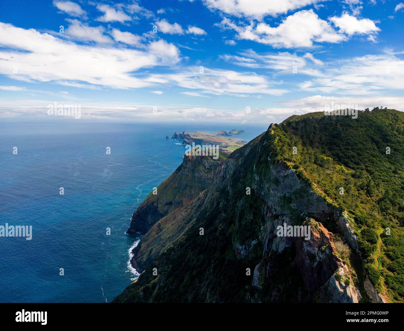 Madeira. Boca do Risco Aerial View. Steep Cliffs over the Atlantic ...