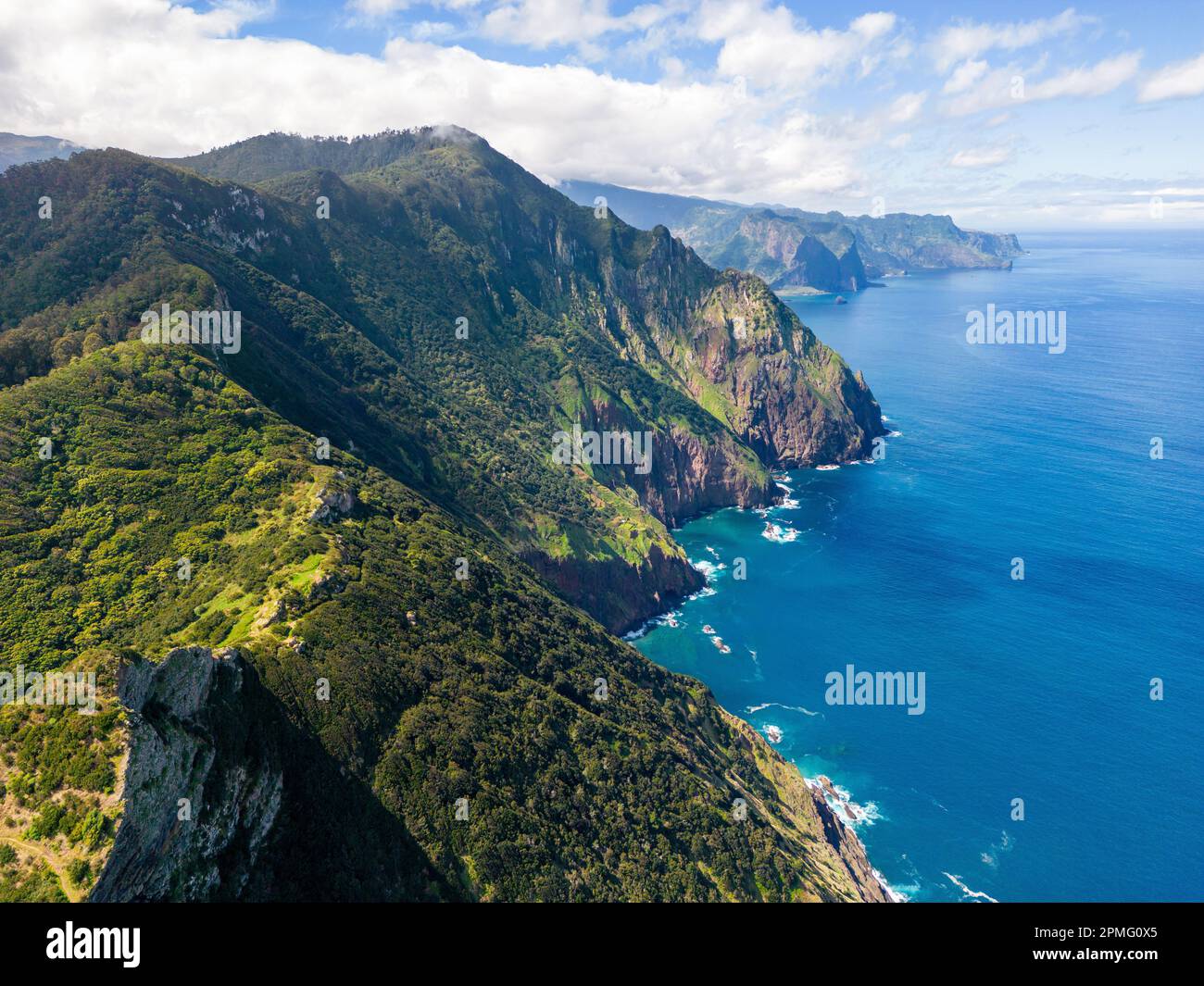 Madeira. Boca do Risco Aerial View. Steep Cliffs over the Atlantic ...