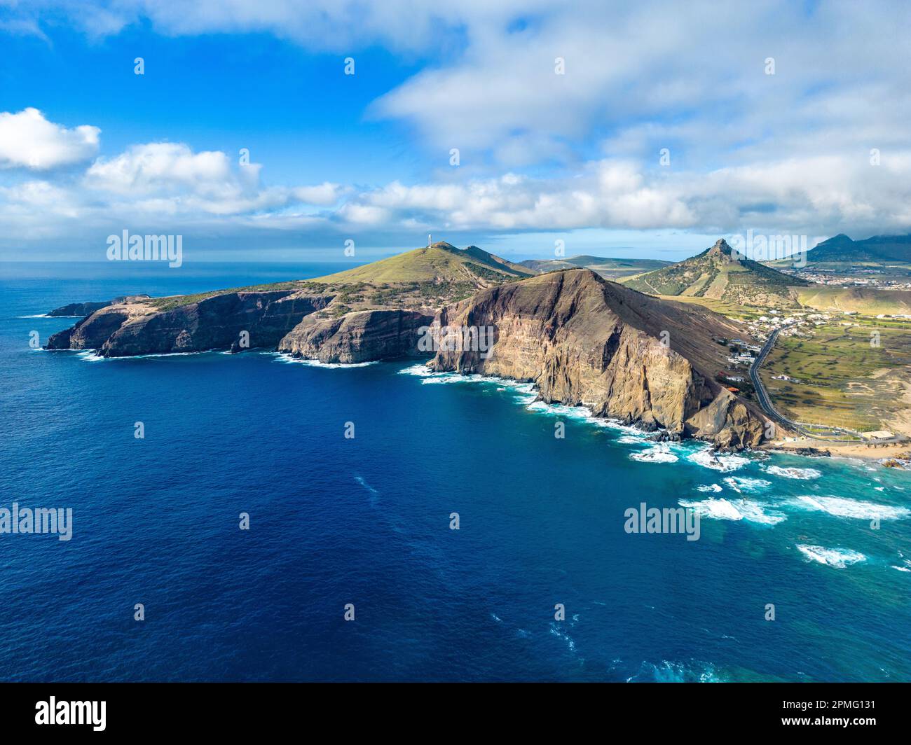 Porto Santo Aerial View. Popular tourist destination in Portugal Island ...