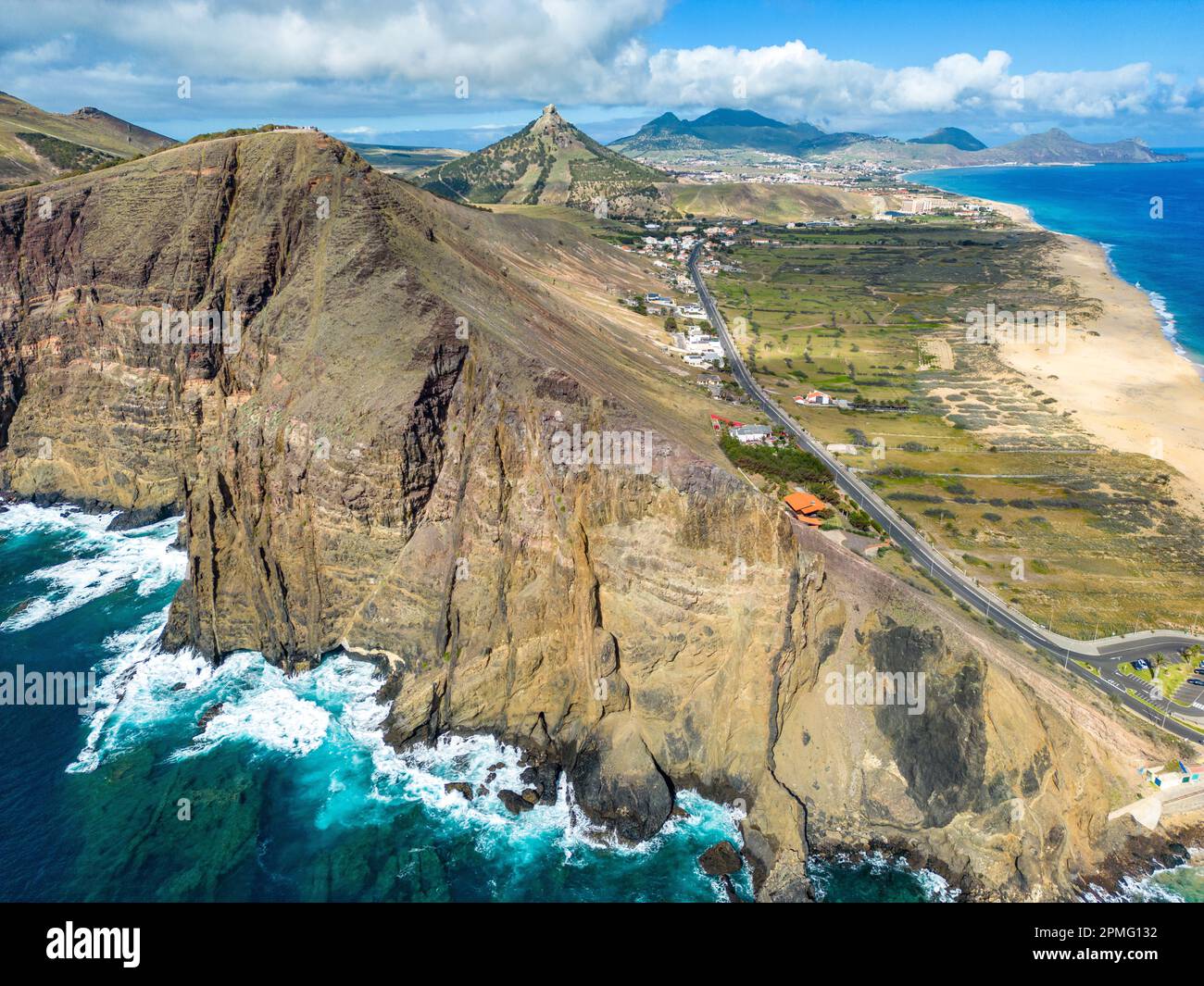 Porto Santo Aerial View. Popular tourist destination in Portugal Island ...