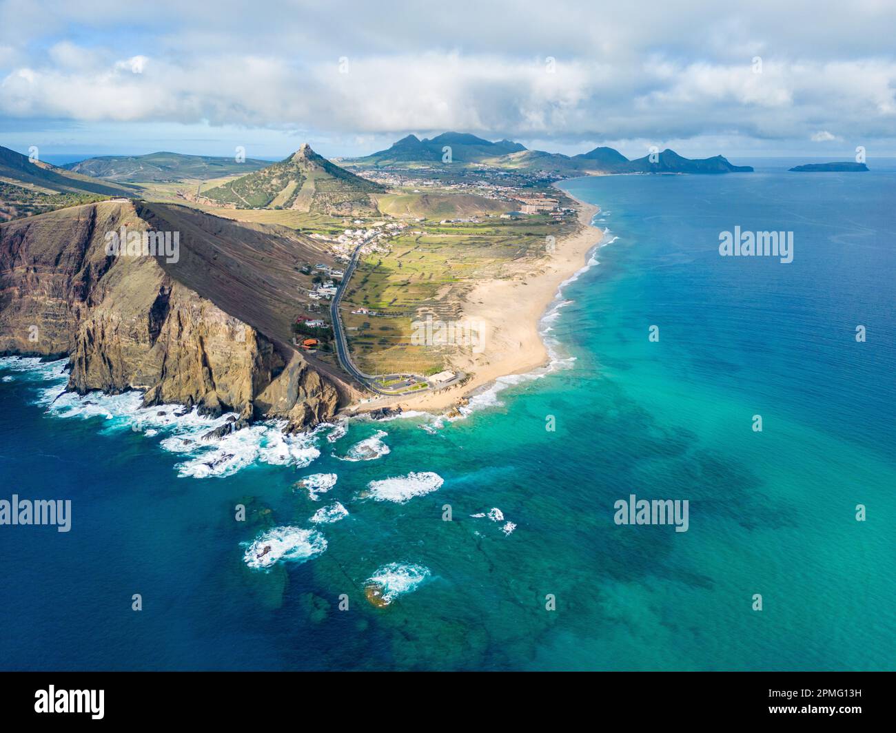 Porto Santo Aerial View. Popular tourist destination in Portugal Island ...