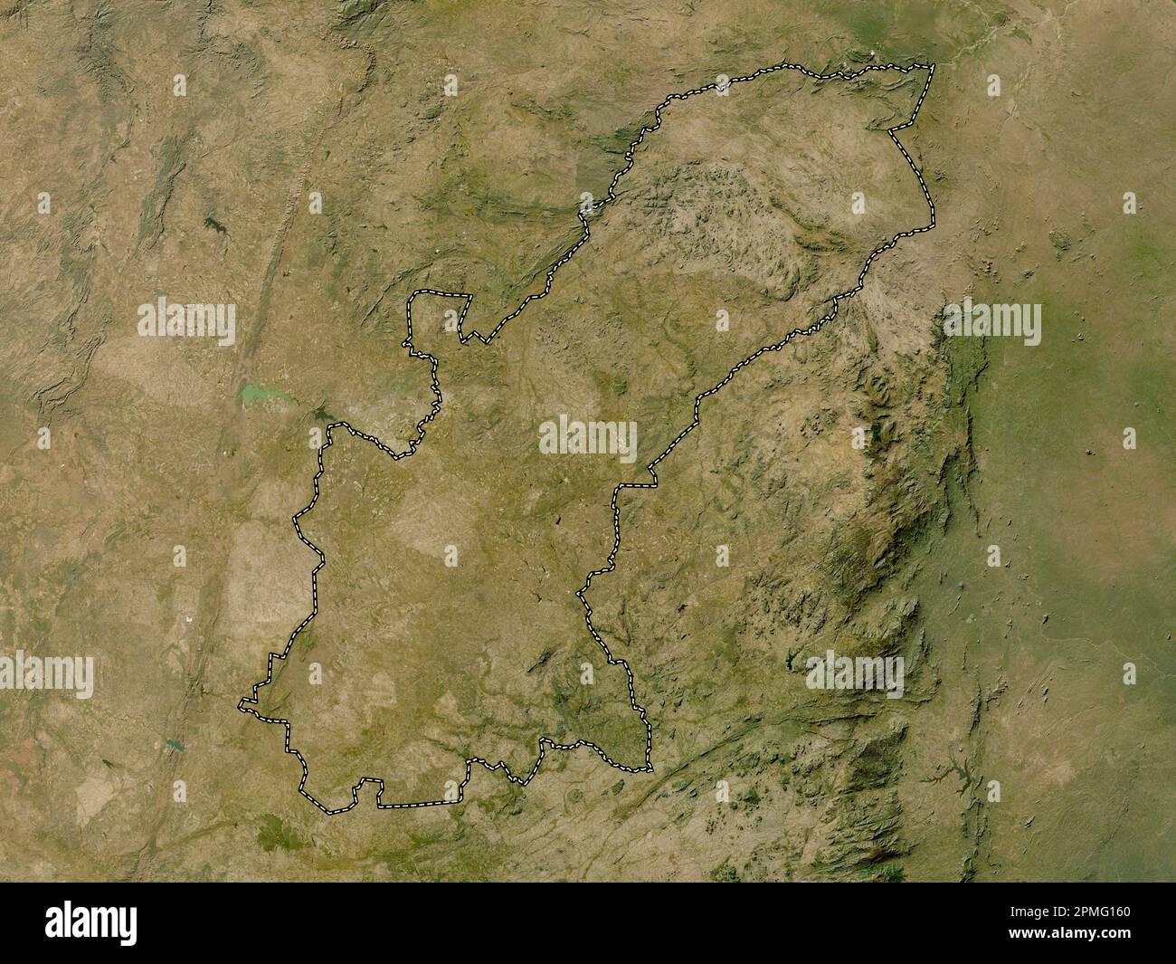 Mashonaland East, province of Zimbabwe. Low resolution satellite map ...