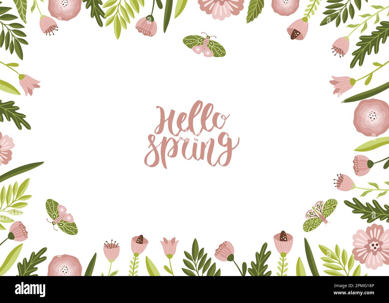 Spring sale background with beautiful colorful flower. Vector template ...