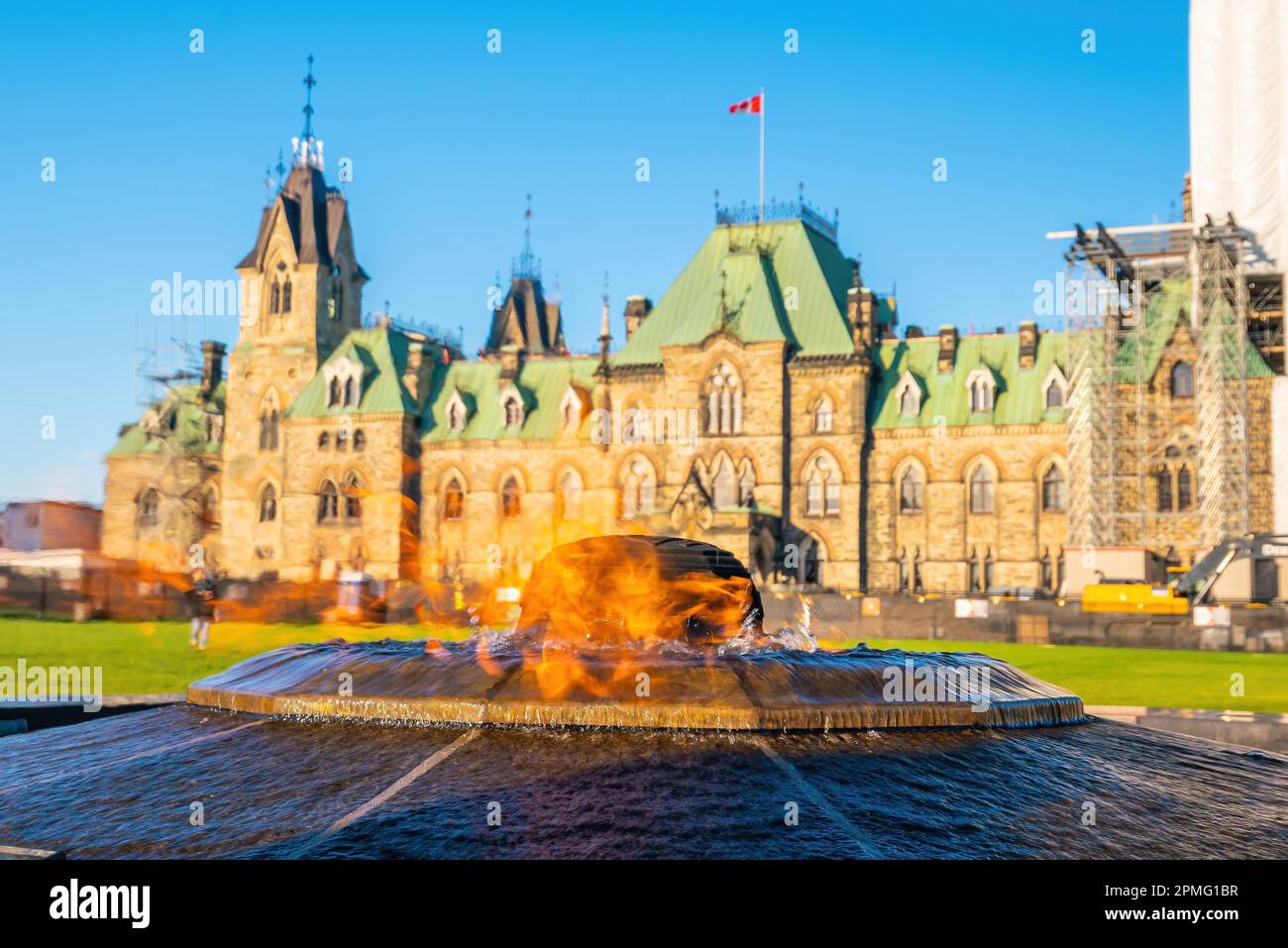 Parliament hill in downtown Ottawa. Cityscape skyline of Canada at ...