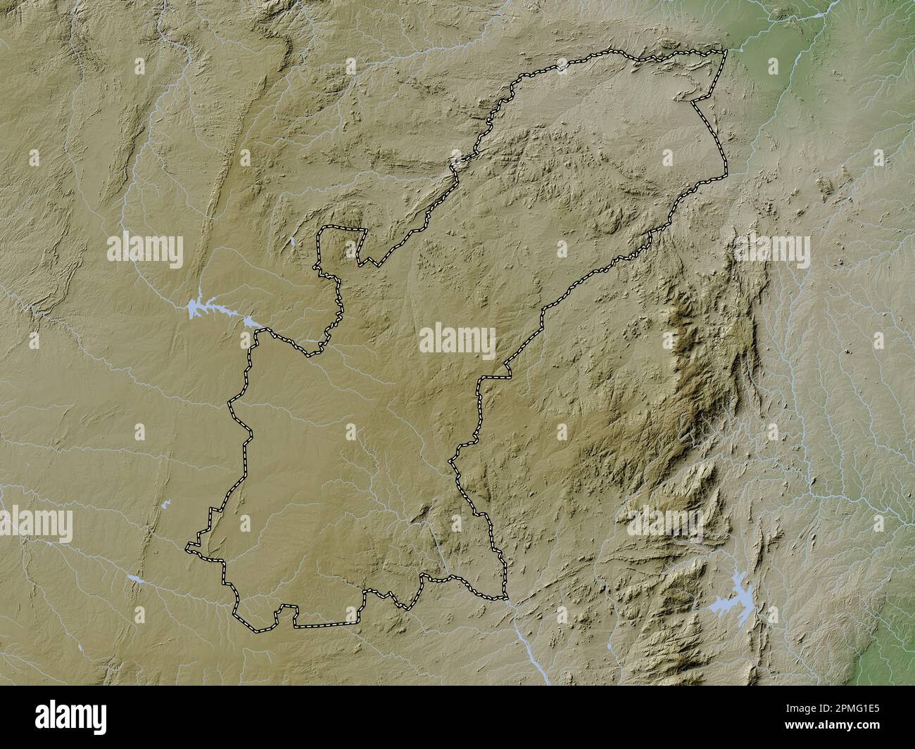 Mashonaland East, province of Zimbabwe. Elevation map colored in wiki ...