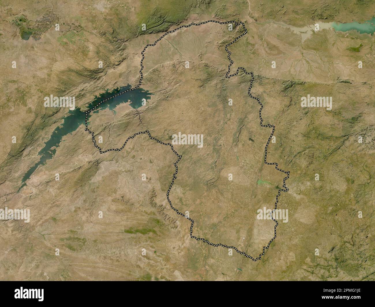Mashonaland West, province of Zimbabwe. Low resolution satellite map ...