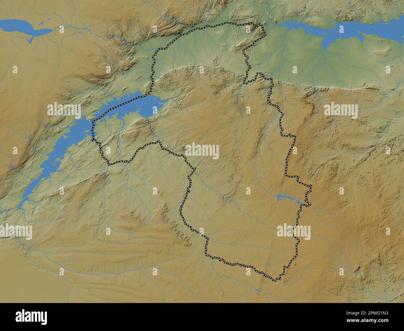 Mashonaland West, province of Zimbabwe. Colored elevation map with ...