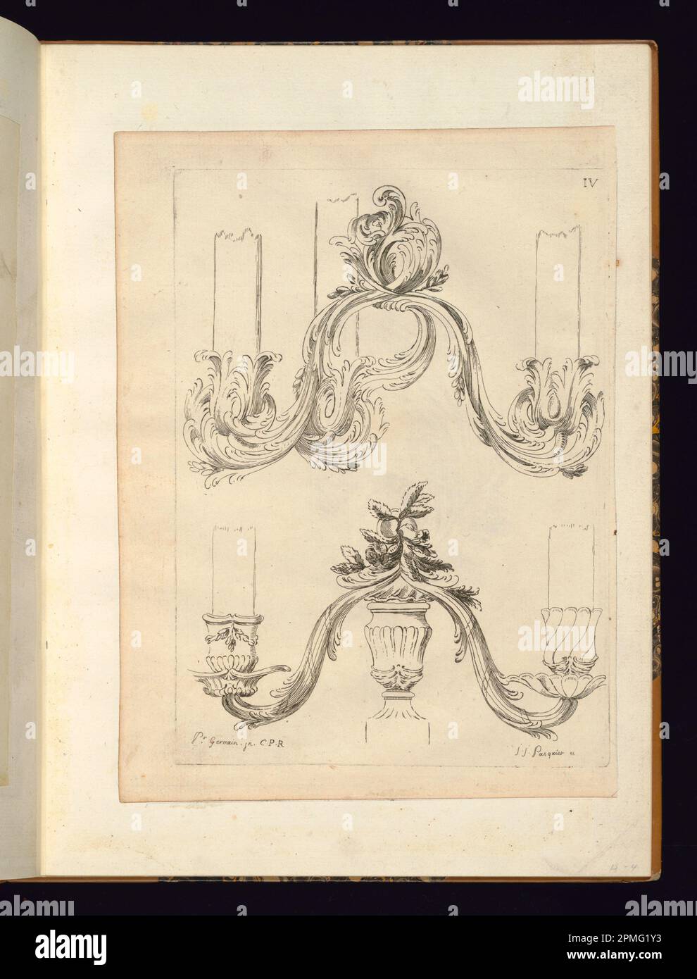 Print, Designs for Candelabra; Designed by Pierre Germain (French, 1703 ...