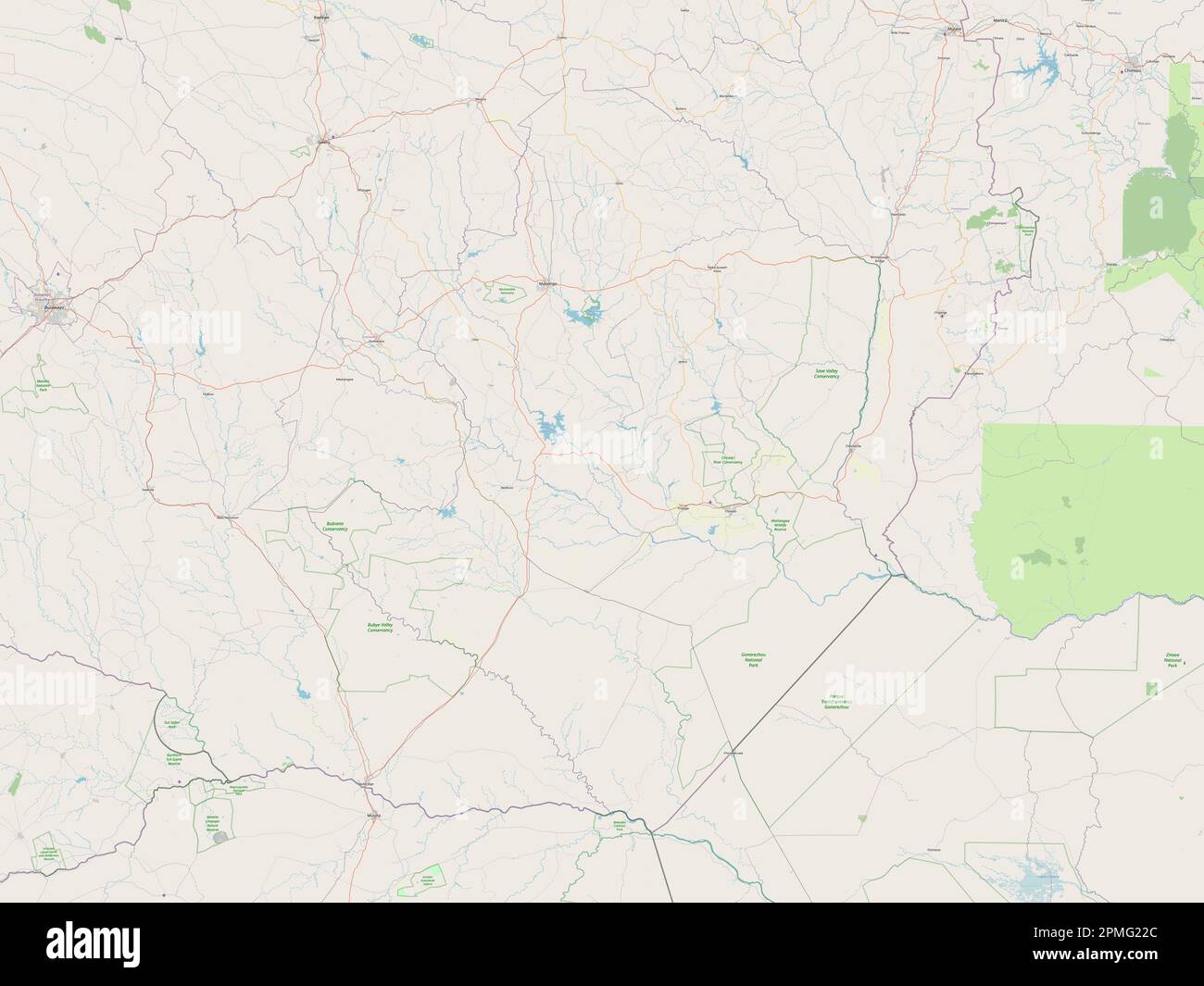 Masvingo, province of Zimbabwe. Open Street Map Stock Photo - Alamy