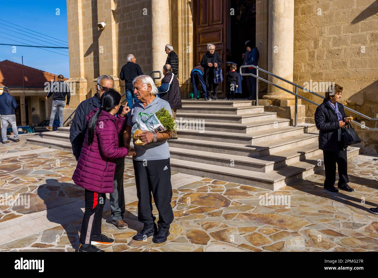 Maronite service in Kormacit (Kormakitis), Cyprus Stock Photo - Alamy