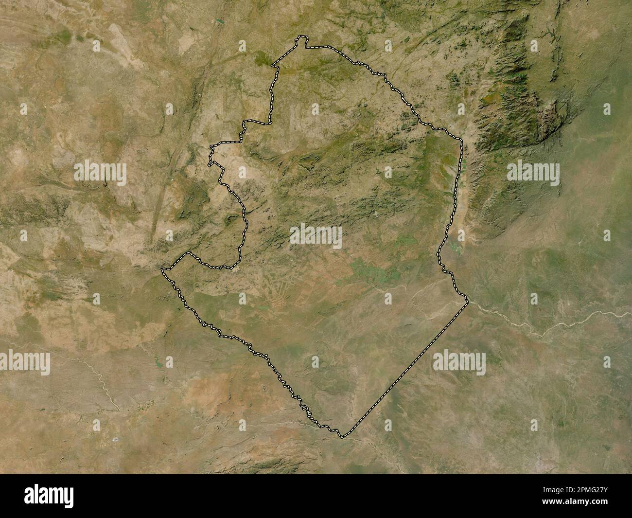 Masvingo, province of Zimbabwe. Low resolution satellite map Stock ...