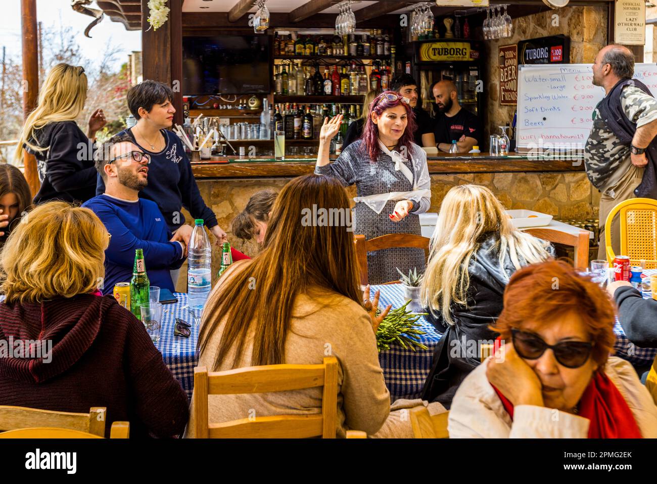 Host Angeliki Hanna Koumi thanks the guests who appreciate her ...