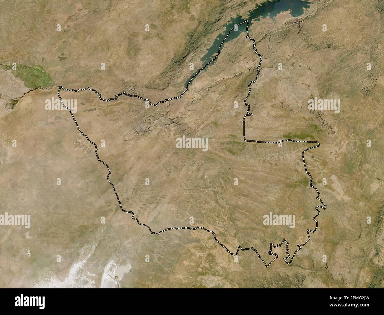 Matabeleland North, province of Zimbabwe. Low resolution satellite map ...