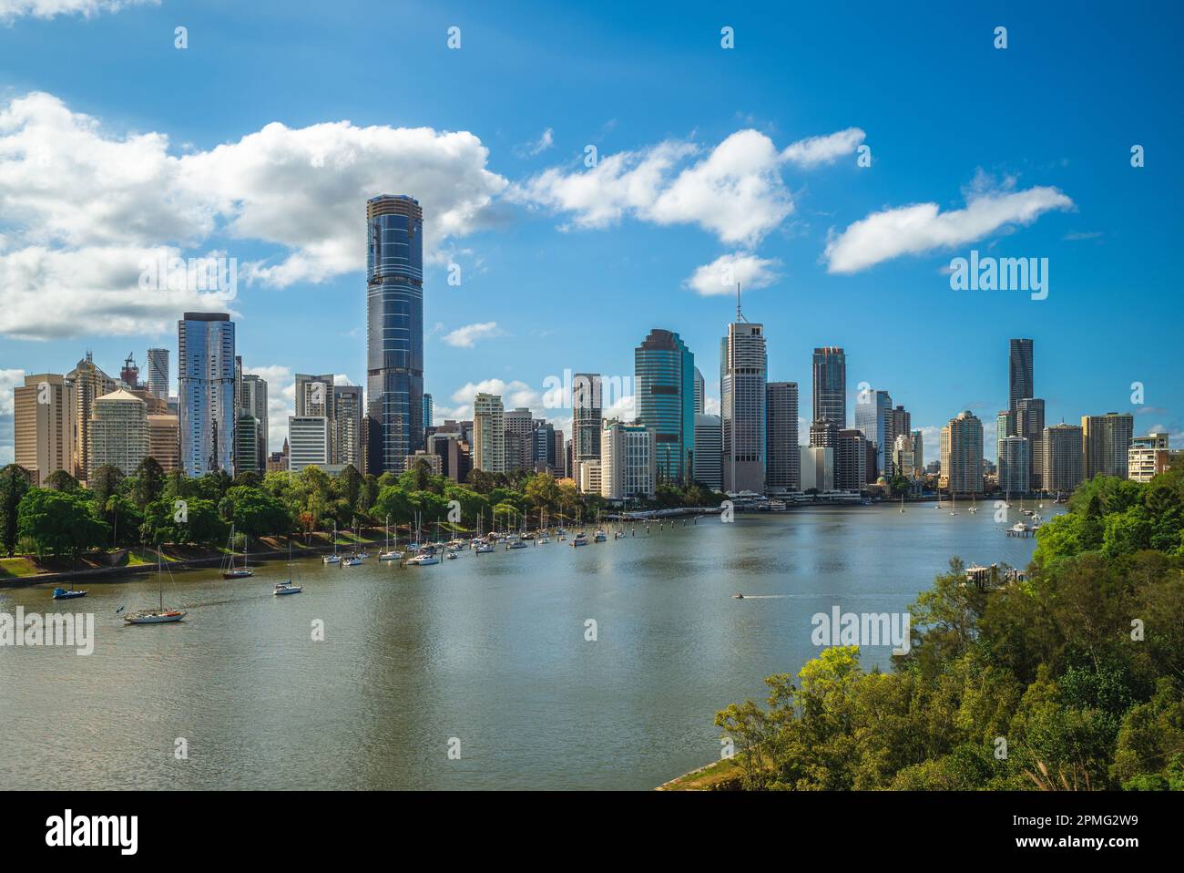 Skyline of Brisbane, the capital of Queensland, Australia Stock Photo ...