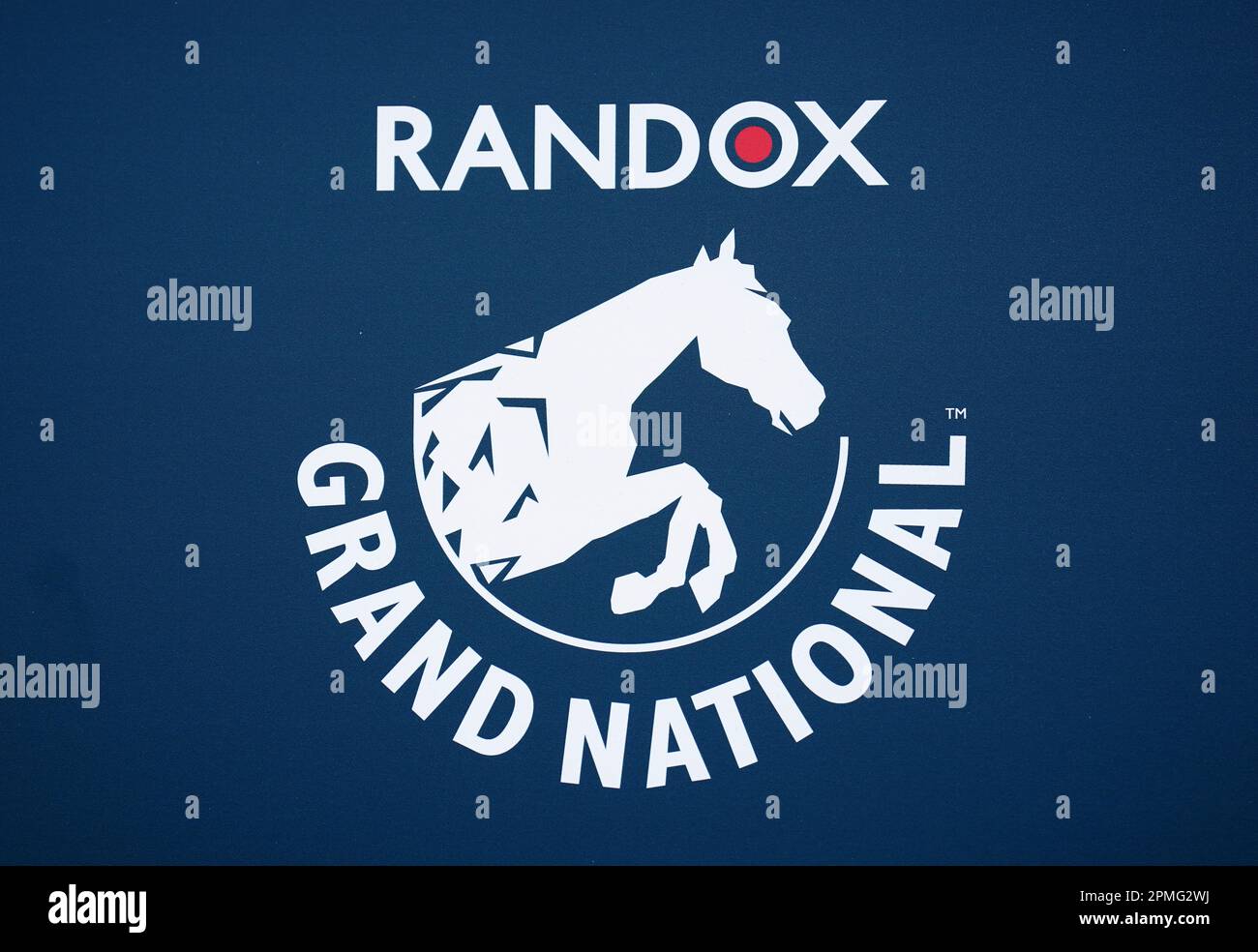 Randox Grand National signage on day one of the Randox Grand National ...