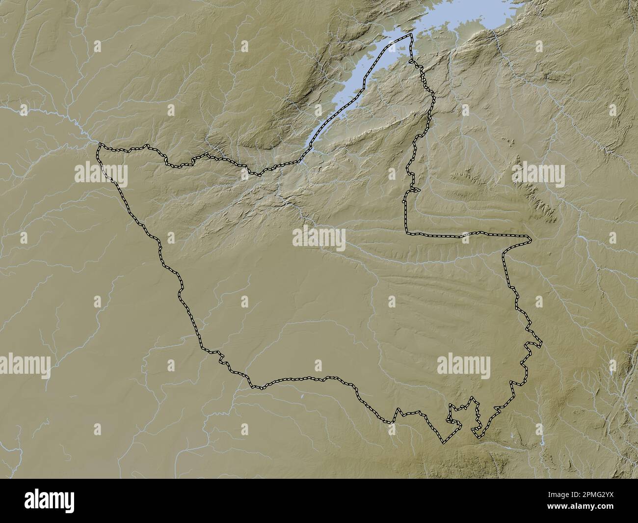 Matabeleland North, province of Zimbabwe. Elevation map colored in wiki ...