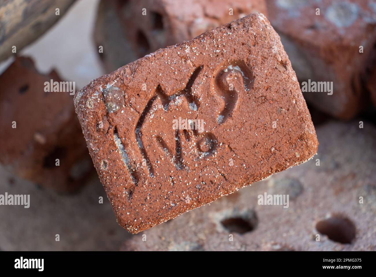 SHARM EL SHEIKH, EGYPT - JANUARY 27, 2023 traditional hand made bricks ...