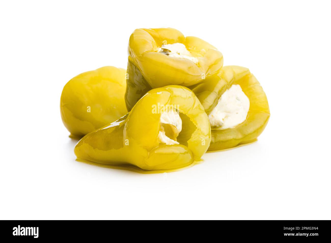 Peppers Stuffed With Cream Cheese Isolated On The White Background peppers-stuffed-with-cream-cheese-isolated-on-the-white-background