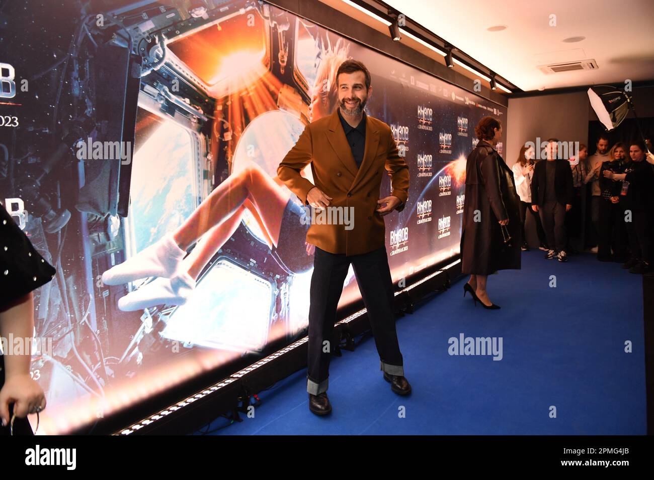 Moscow. TV presenter Ivan Urgant at the premiere of the film 'The ...
