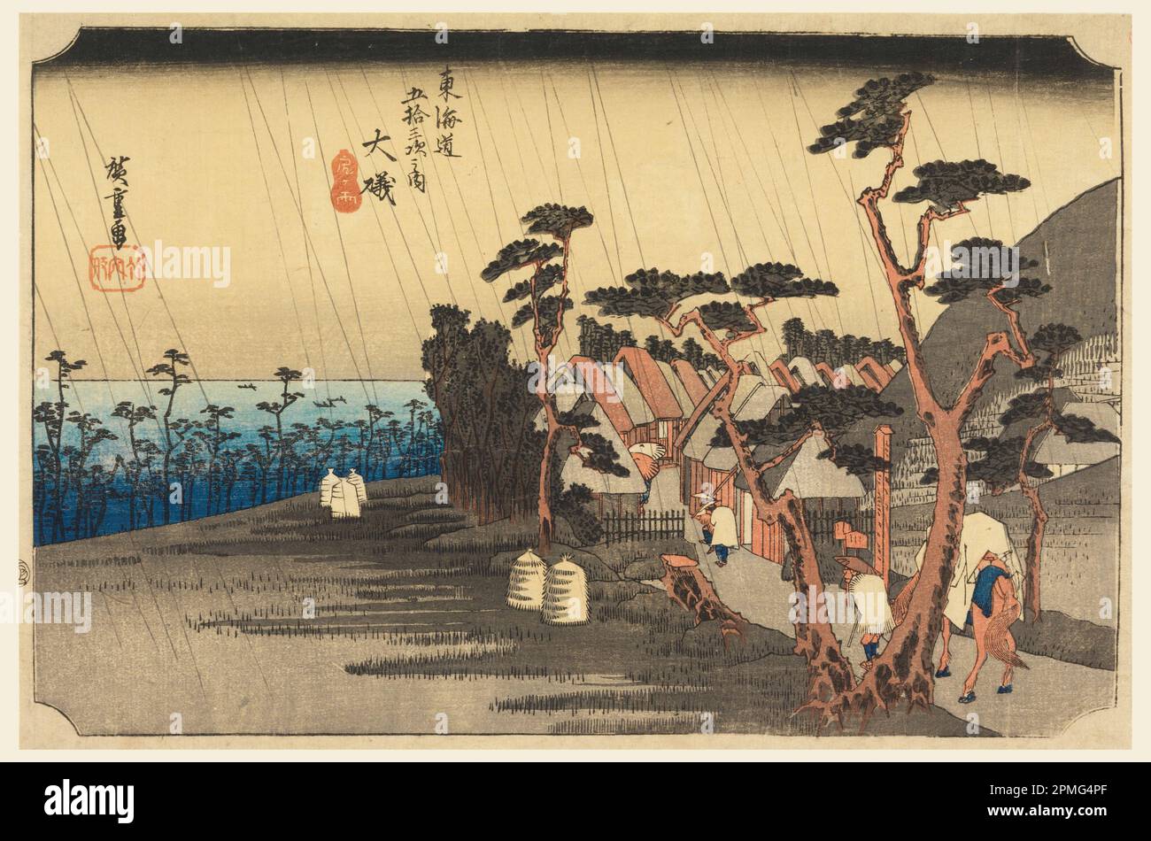 Print, Tora's Rain (Oiso, Tora-ga-ame), in The Fifty-Three Stations of ...