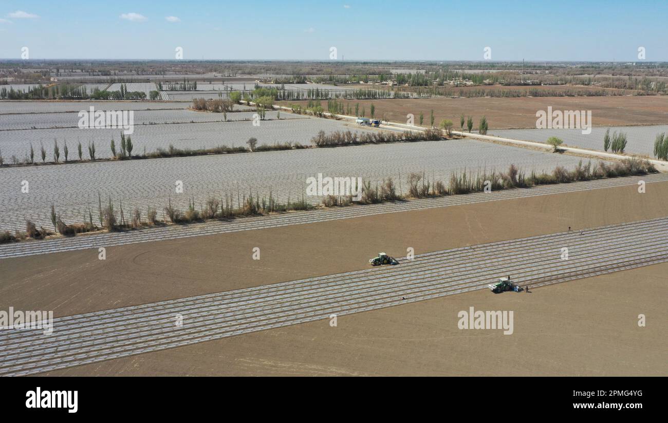 BAZHOU, CHINA - APRIL 13, 2023 - An unmanned Beidou navigation ...