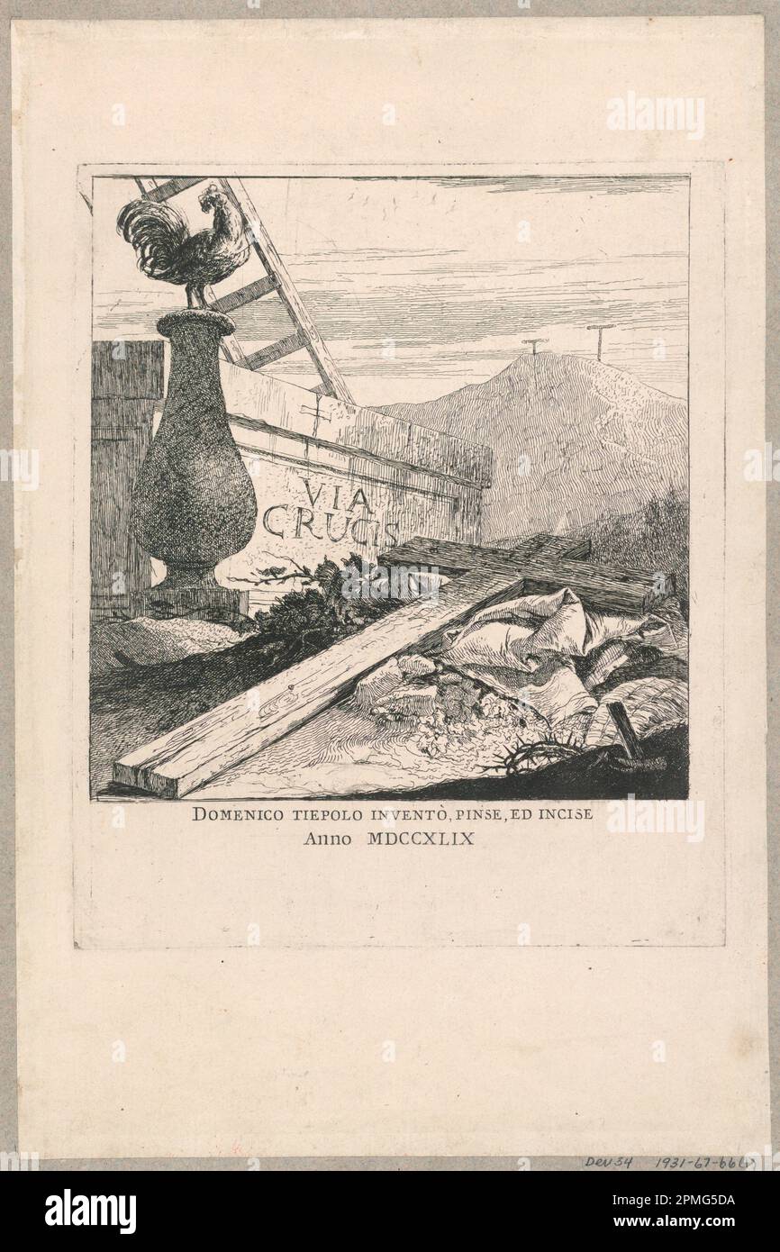 Print, Via Crucis, frontispiece; Giovanni Domenico Tiepolo (Italian ...