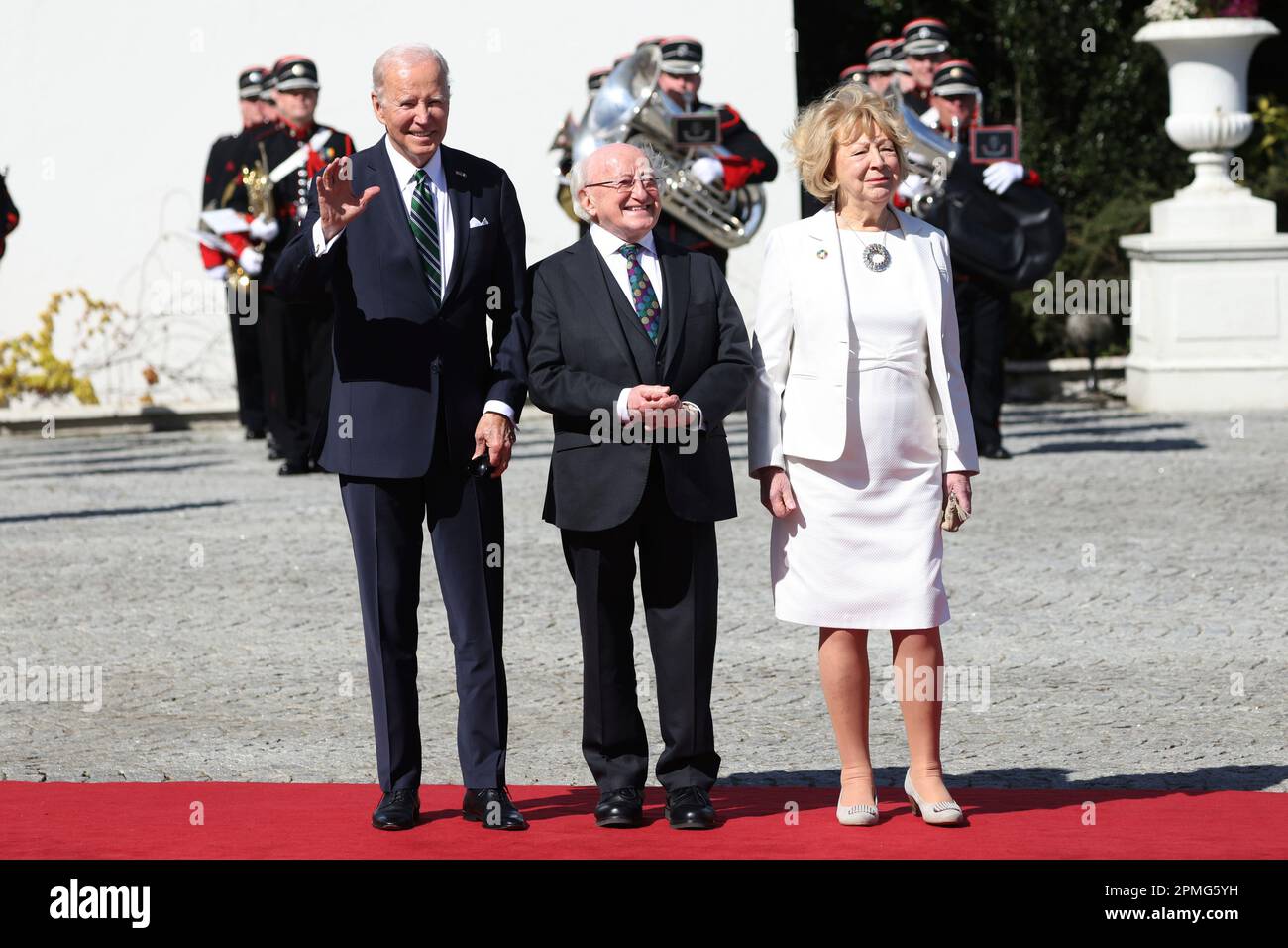 President Joe Biden, left, and the President of Ireland Michael D ...