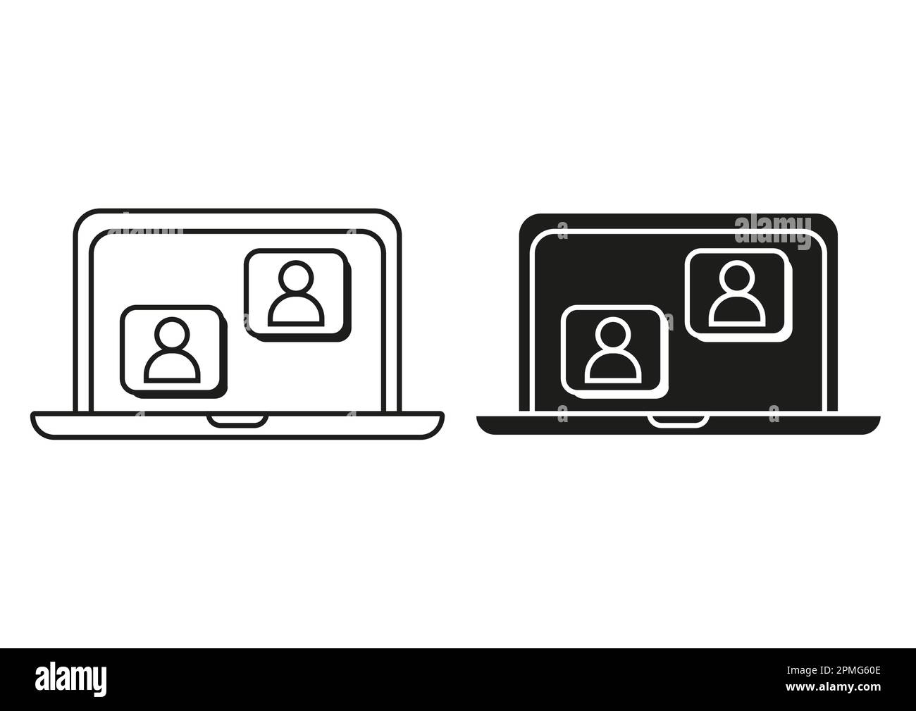 Black And White Chat Conversation Flat Icon Vector Stock Vector Image ...