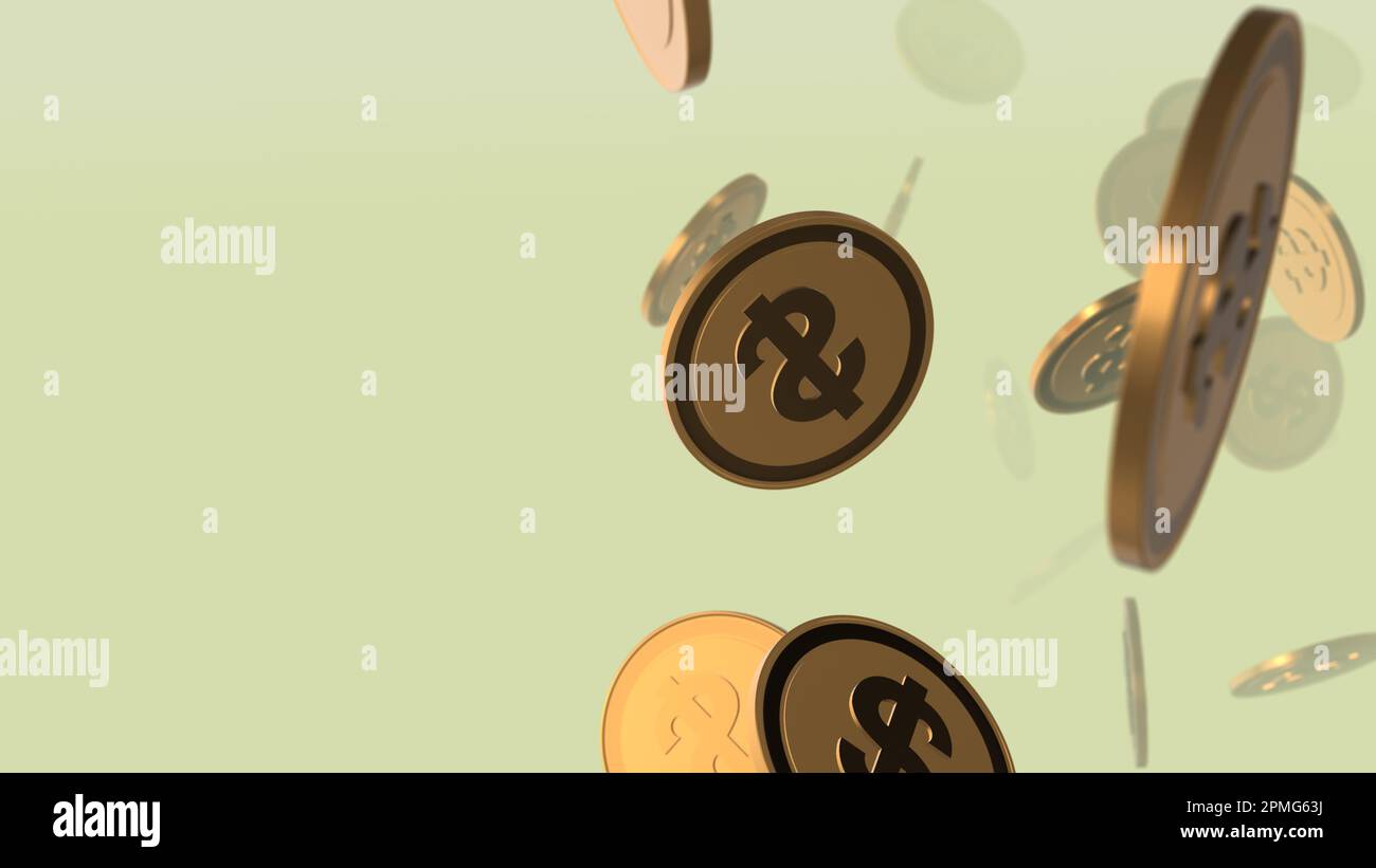 Gold coin with dollar sign Stock Photo - Alamy