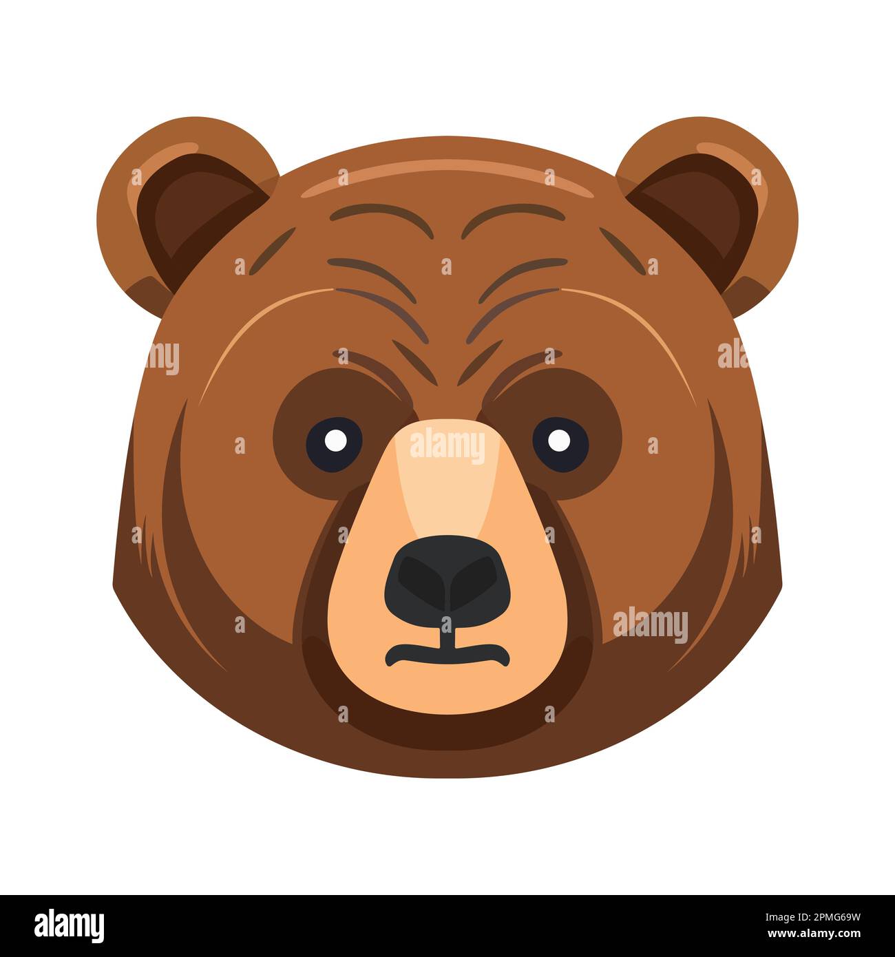 Bear head logo design. Abstract bear face isolated. Sad bear face. Vector illustration Stock ...