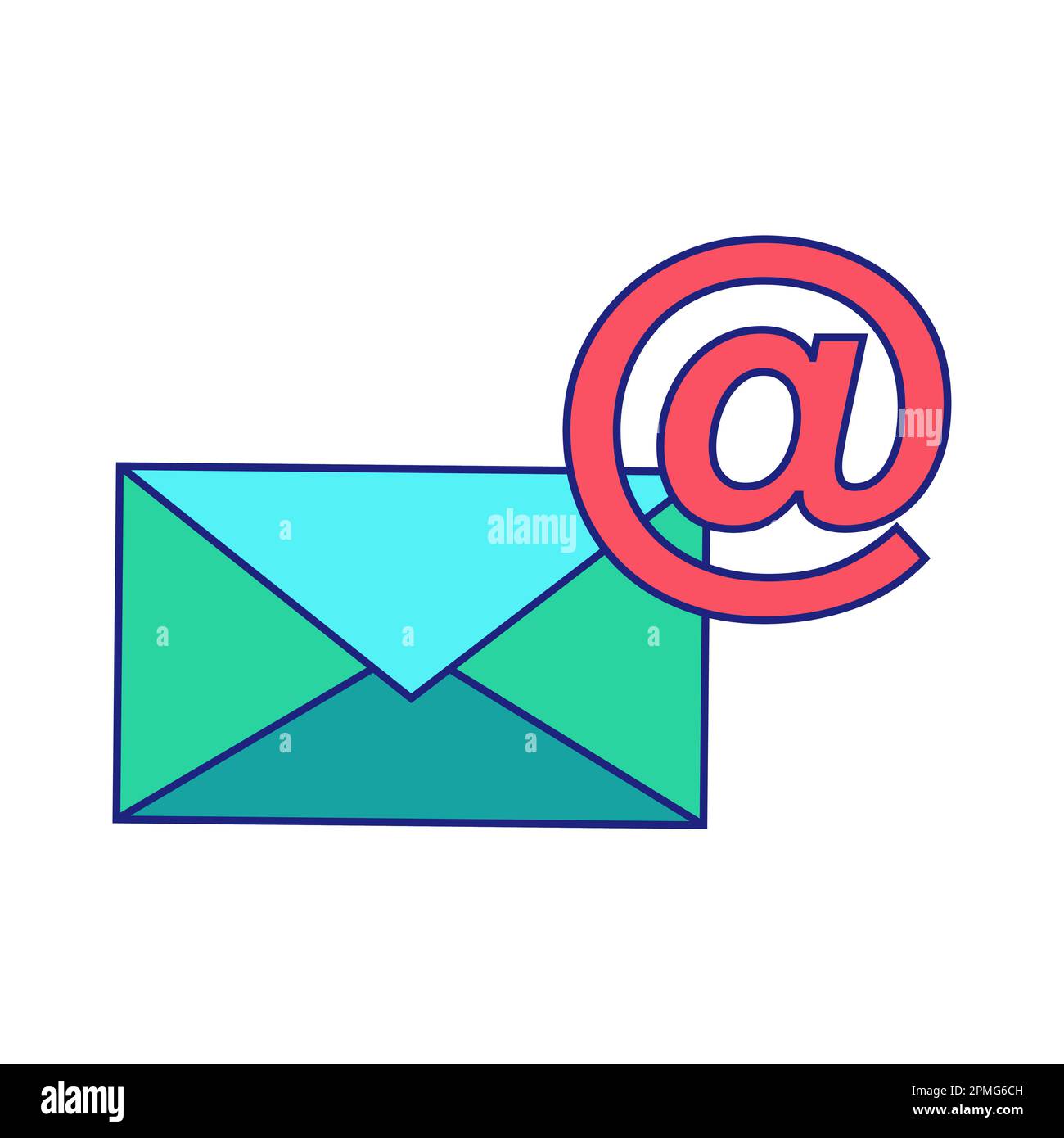 Communication address envelope pictogram symbol Stock Vector Images - Alamy