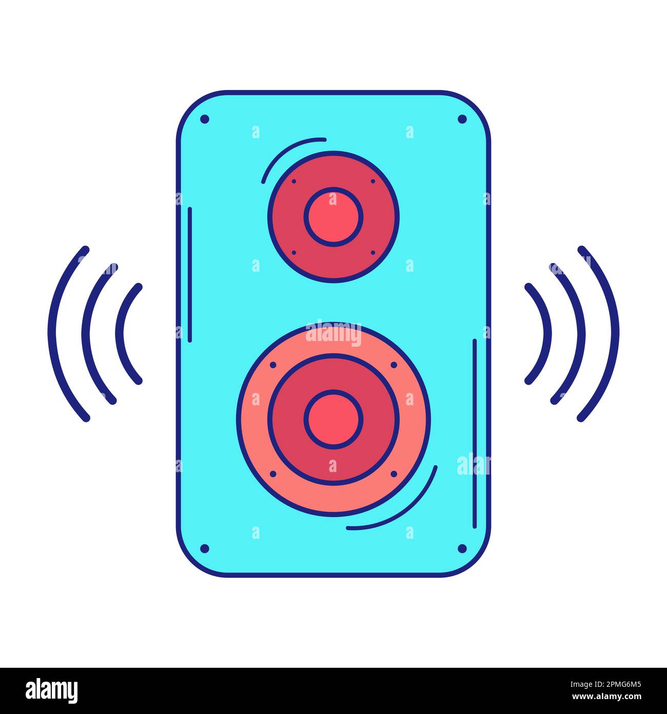 Megaphone icon flat black Stock Vector Images - Alamy