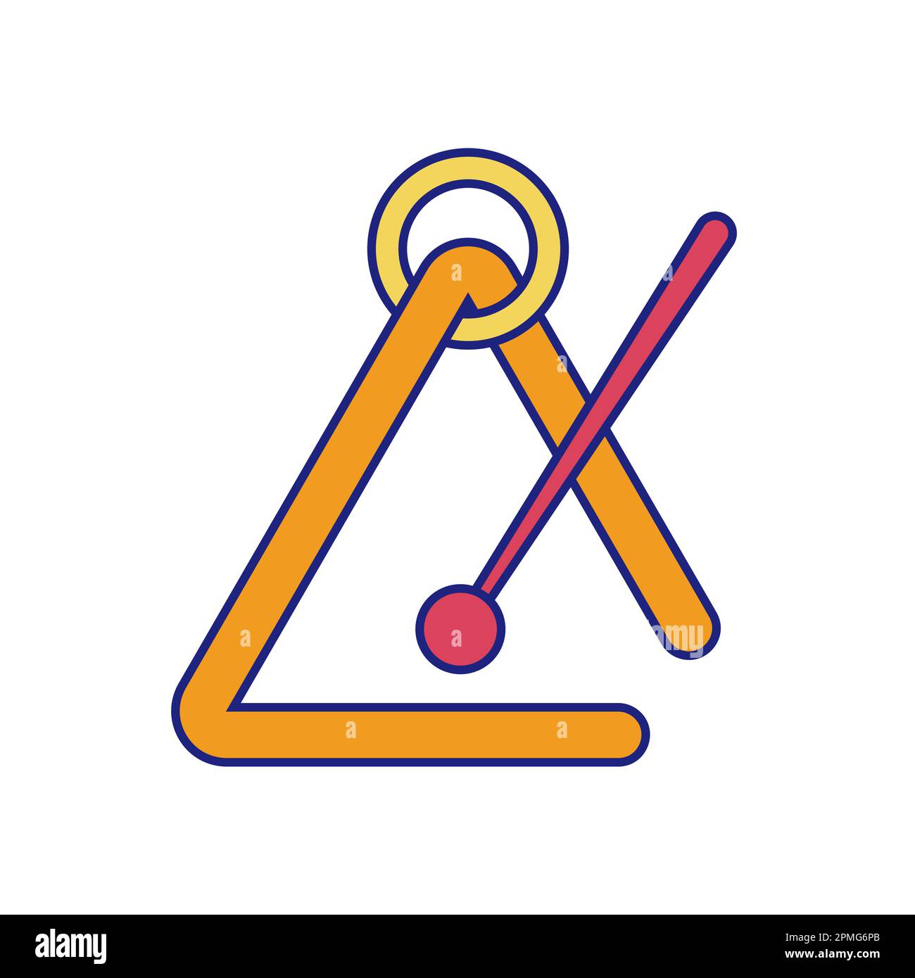 Musical Triangle Icon Flat Design Vector Stock Vector Image & Art - Alamy