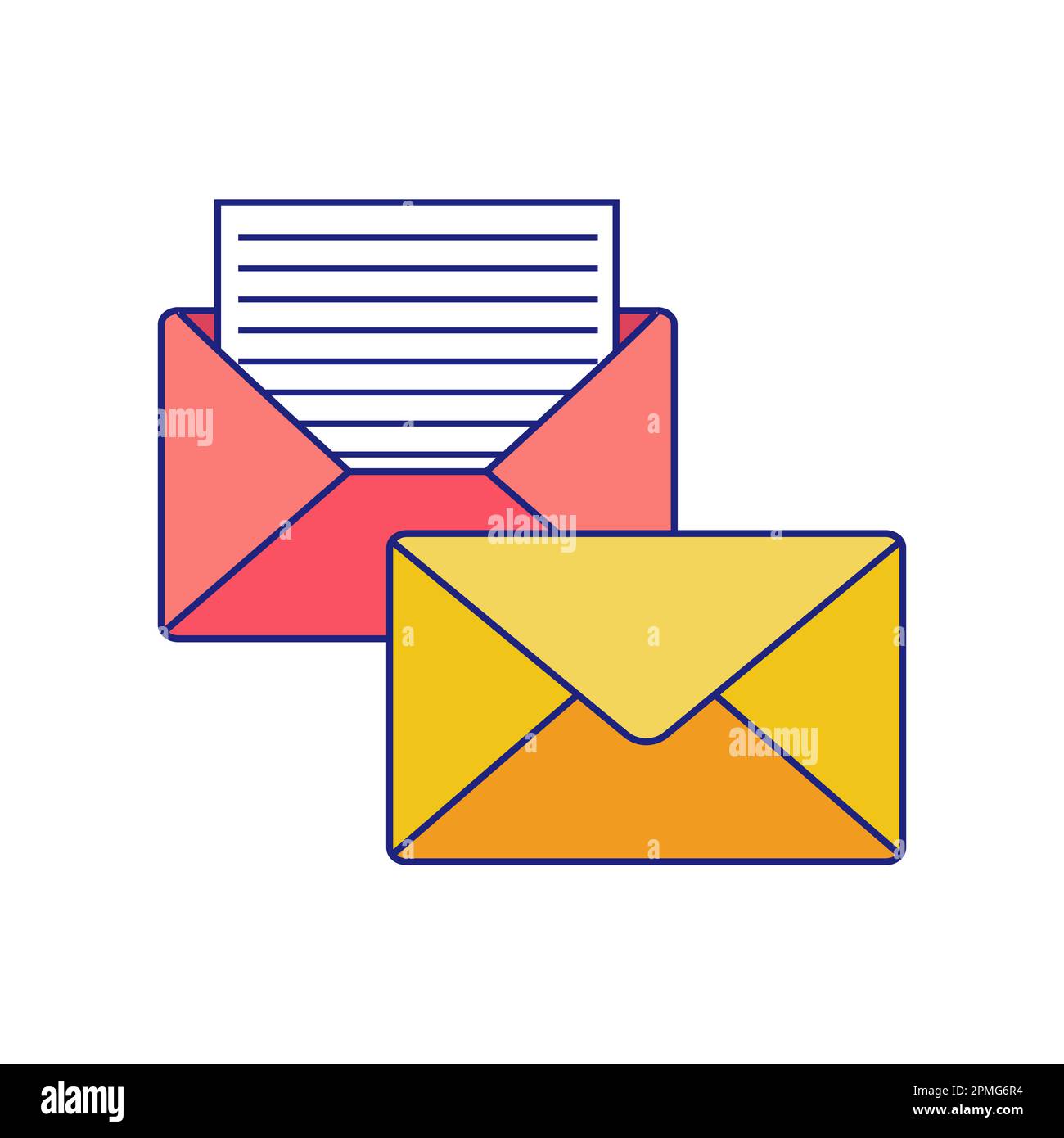 Vector black email icon set Stock Vector Images - Alamy