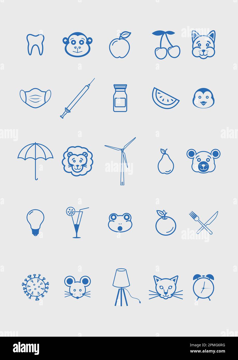 Set of different icons in flat style vector Stock Vector Image & Art ...