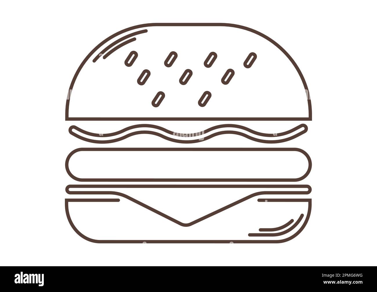 Tasty Hamburger Flat Design Icon Vector Stock Vector Image & Art - Alamy