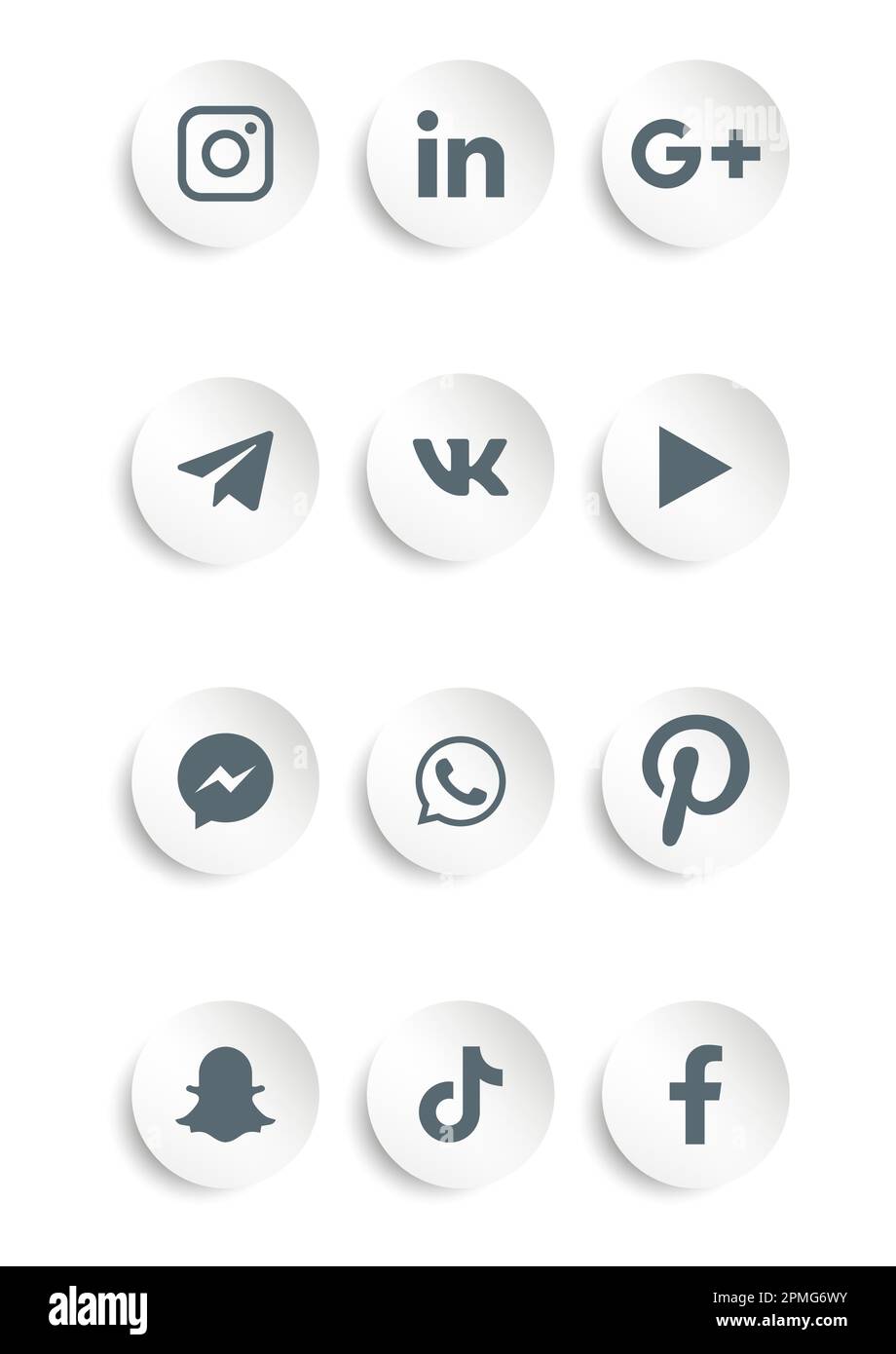 Modern Social Media Button Icon Vector Illustration Web And Mobile