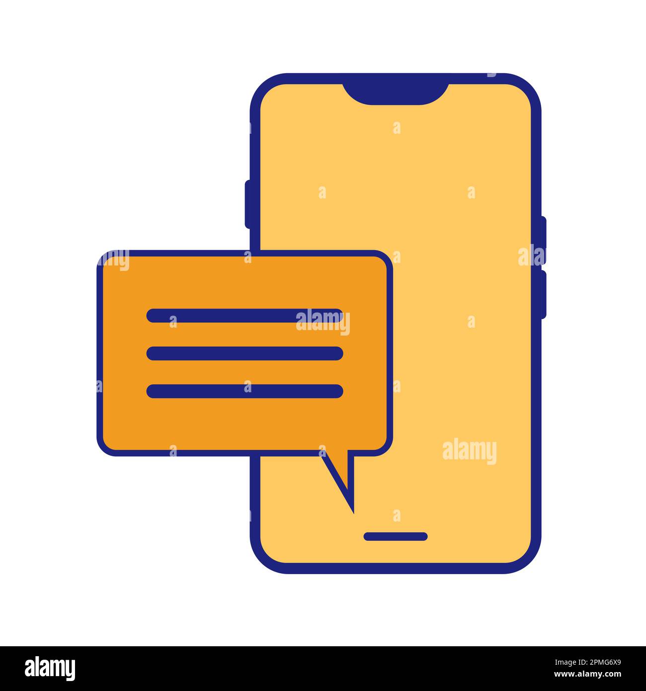 Smartphone With Text Message Vector Icon Stock Vector Image & Art - Alamy