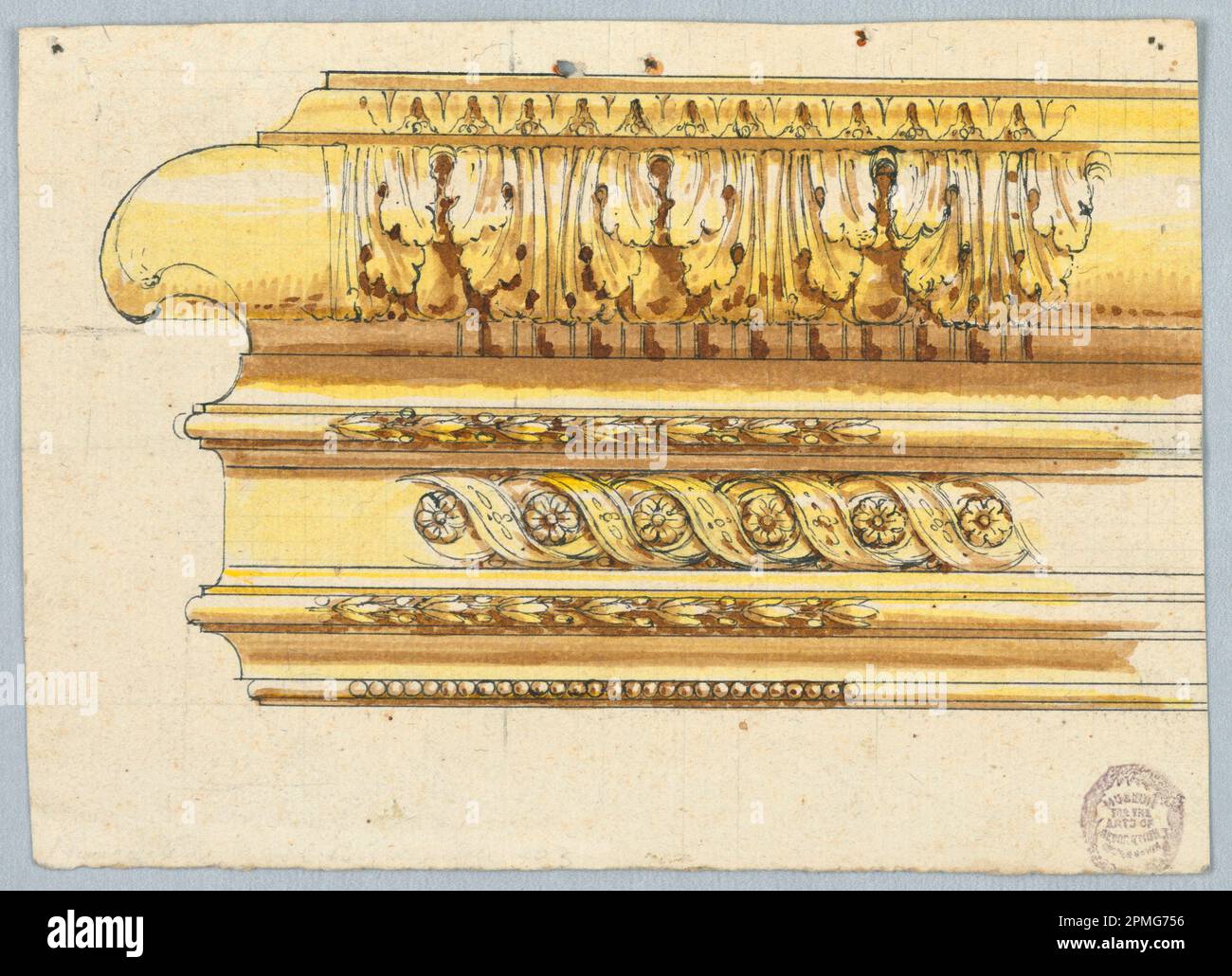 Drawing, Elevation of an Entablature; Designed by Luigi Righetti ...