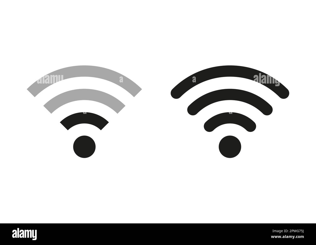 Wireless icon in flat style isolated on white background. Wifi icon ...