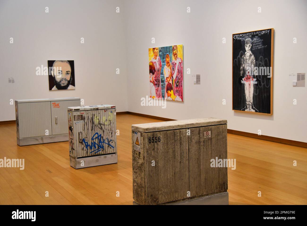 Amsterdam, the Netherlands. February 2023. Different abstract objects ...