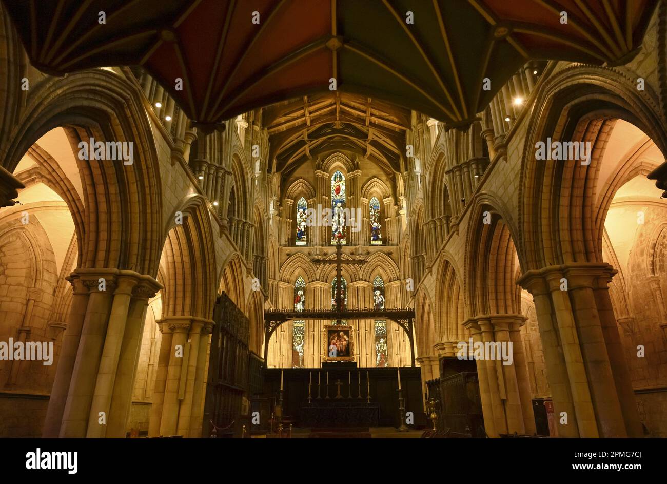 Hexham, Northumberland, England, UK. Hexham Abbey (Church of the ...