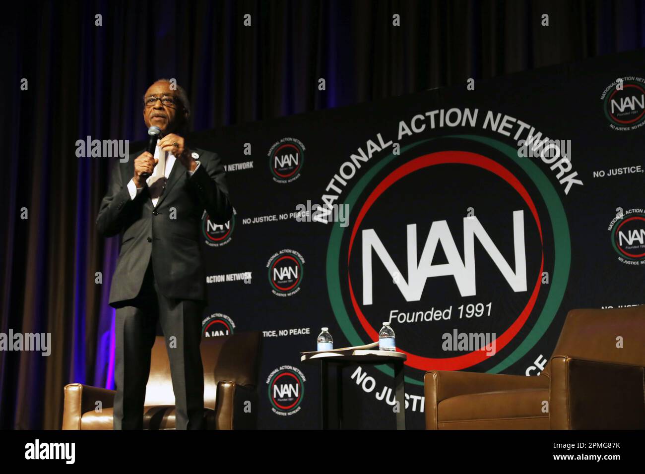 NEW YORK, NY - April 12: Rev. Al Sharpton gives remarks at the 2023 ...