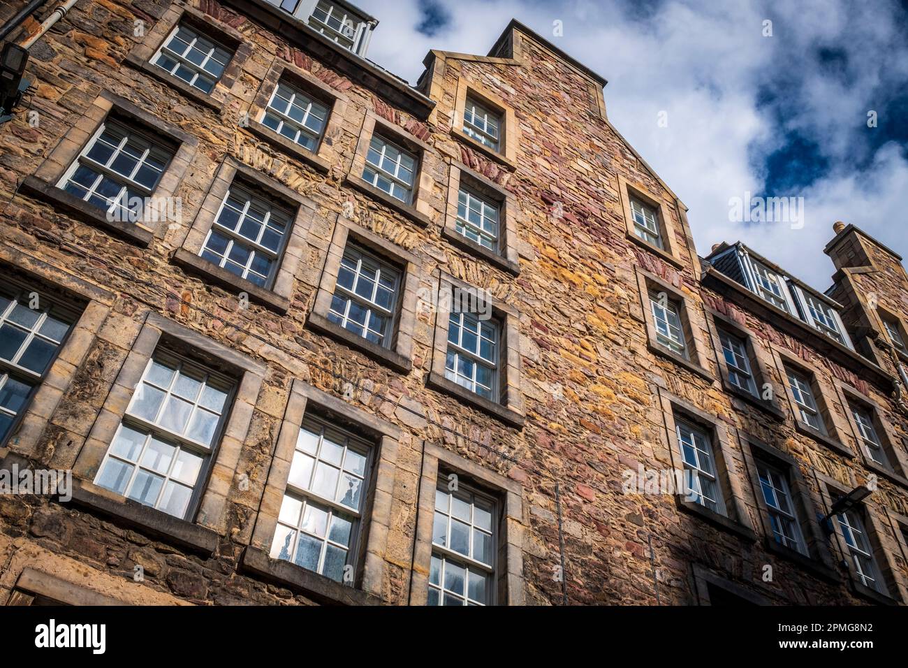 Old buildings in Edinburgh's High Street - part of the Royal Mile in ...
