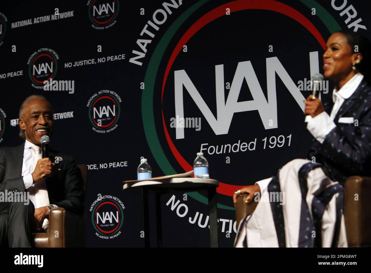 NEW YORK, NY - April 12: (L-R) Rev. Al Sharpton, President, National ...