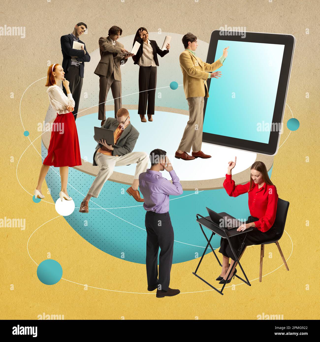 Team meeting. Motivated and ambitious employees working on new project ...