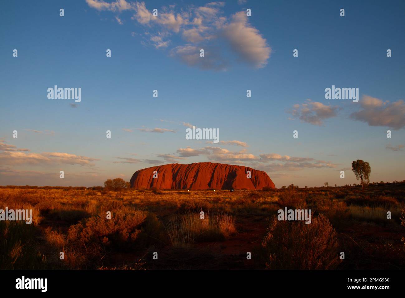 A stunning image of the iconic Uluru rock in the Australian Outback ...