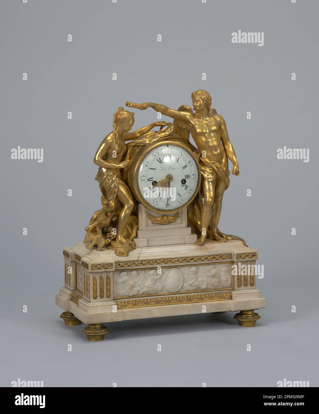 Clock (France); bronze, gilding, marble Stock Photo - Alamy