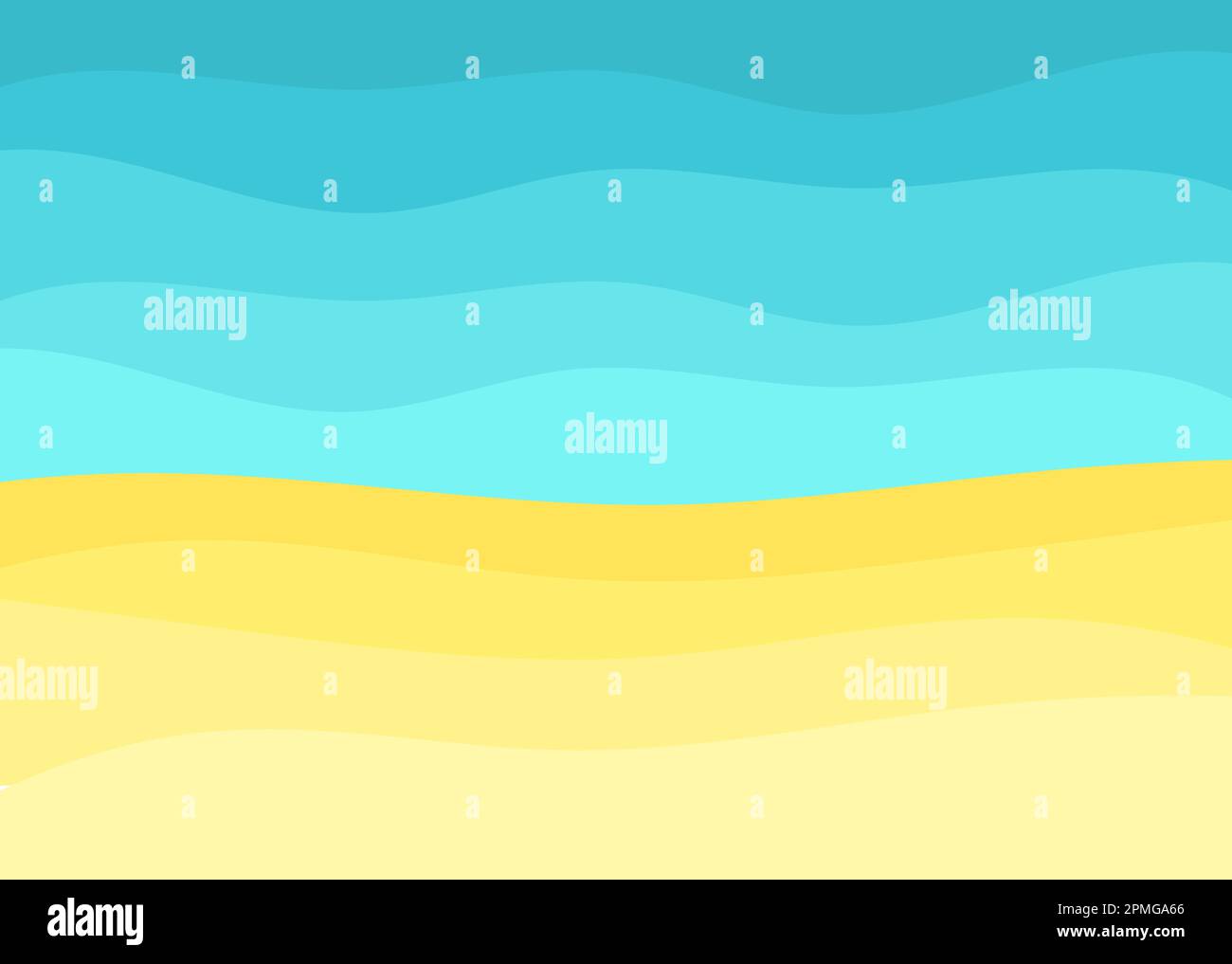 Sand beach and sea waves background. Vector illustration Stock Vector ...