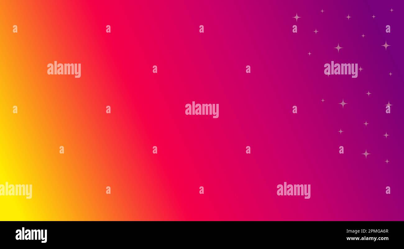 Colorful vibrant gradient background with stars. Vector illustration ...